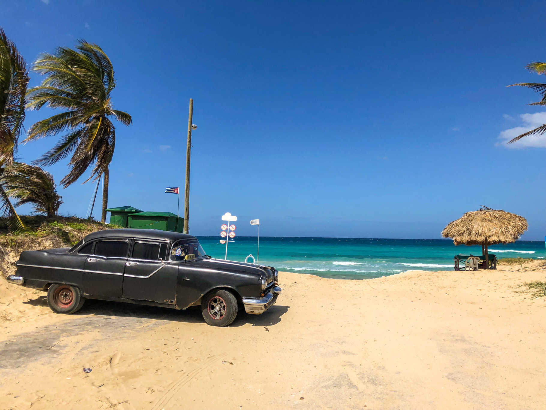 View of sandy beach in windy weather, a Wallpaper Photo by maria.kuzkina