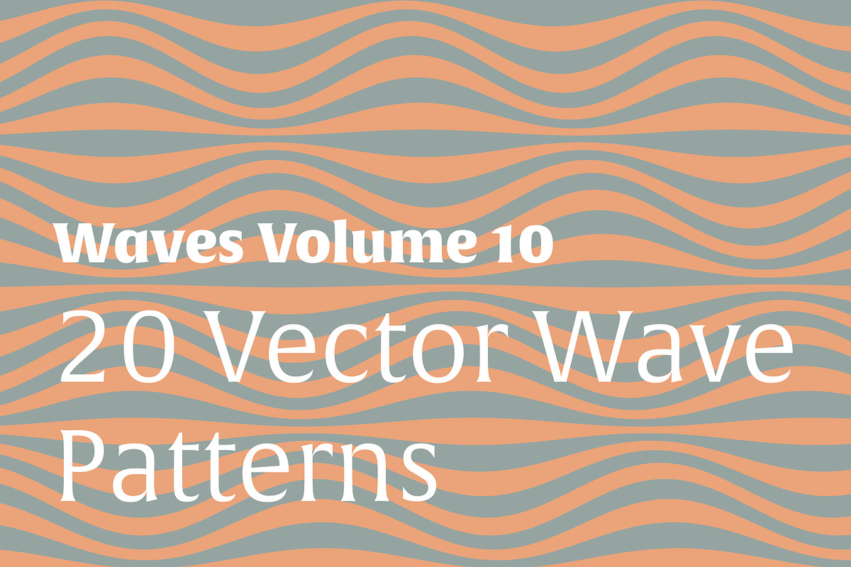 Waves Vol. 10 | 20 Vector Patterns, a Pattern Graphic by invisiblelayer
