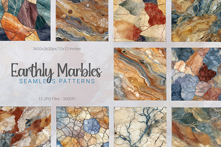 Seamless Digital Paper Water Marble | Graphic Patterns ~ Creative Market