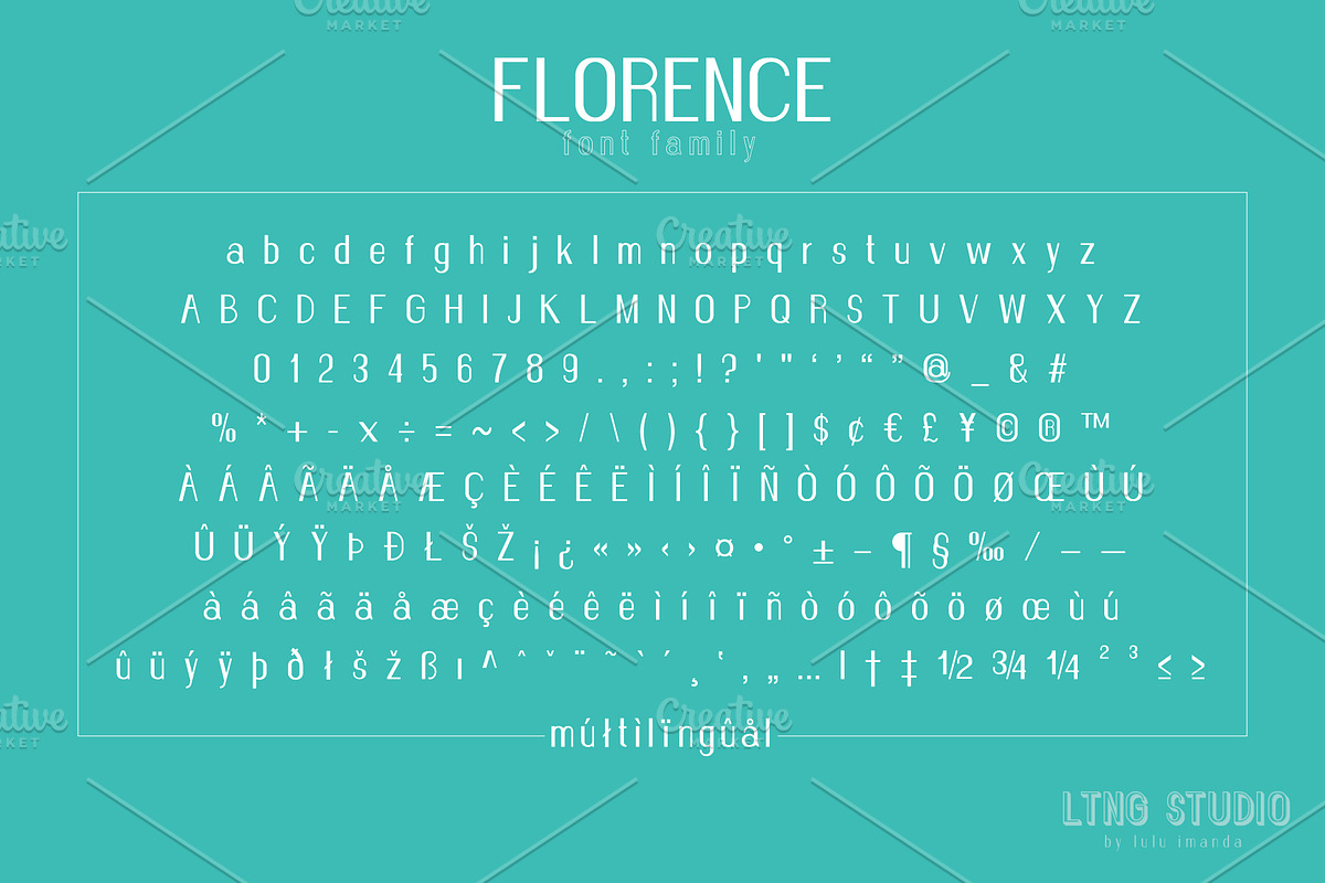 FLORENCE font family, a Sans Serif Font by LTNG STUDIO
