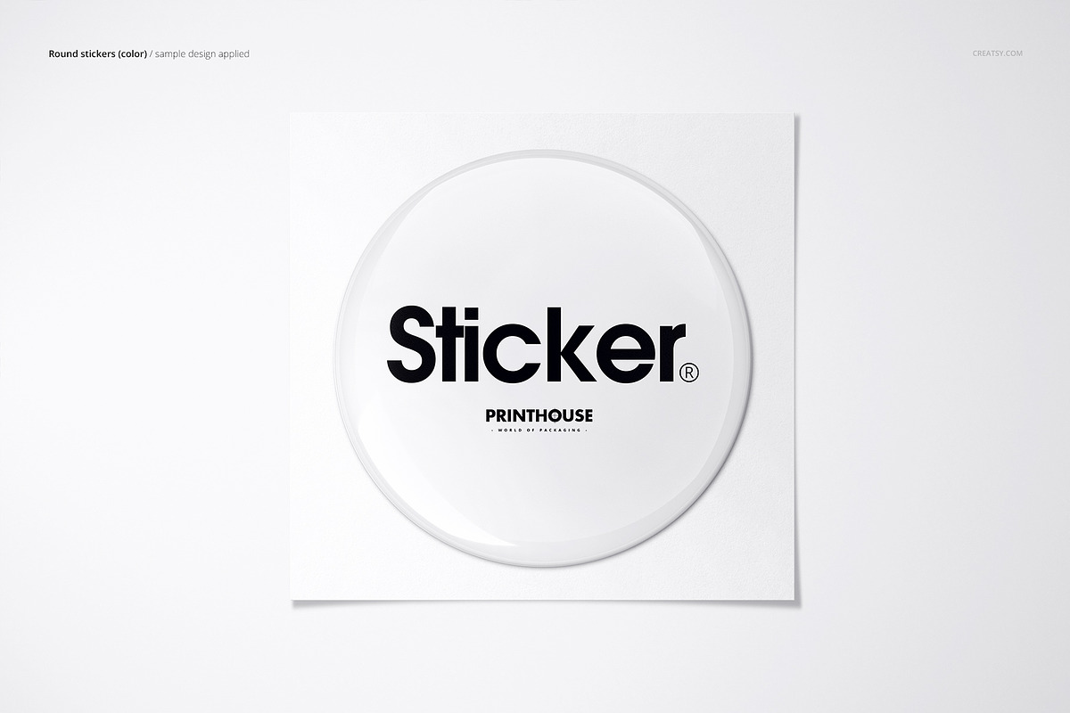 3D Epoxy Dome Stickers Mockup Set, a Household Mockup by creatsy5