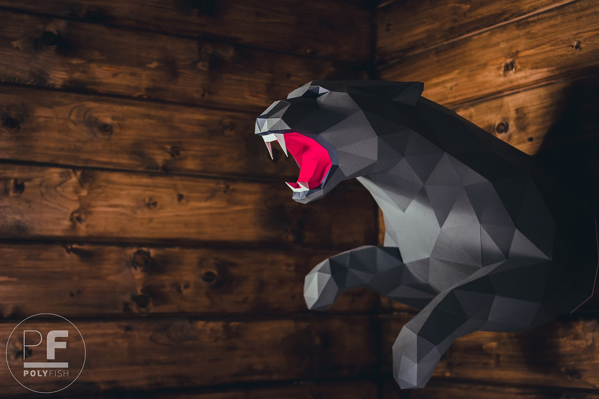 Diy Panther 3d Model Template A Templates Theme By Polyfish