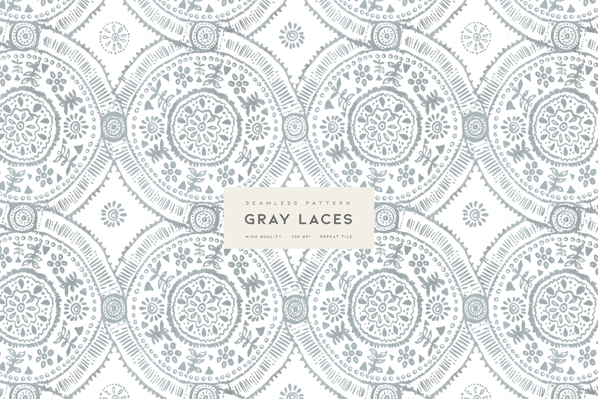 Gray Laces, a Pattern Graphic by MalyskaStudio | Creative Market