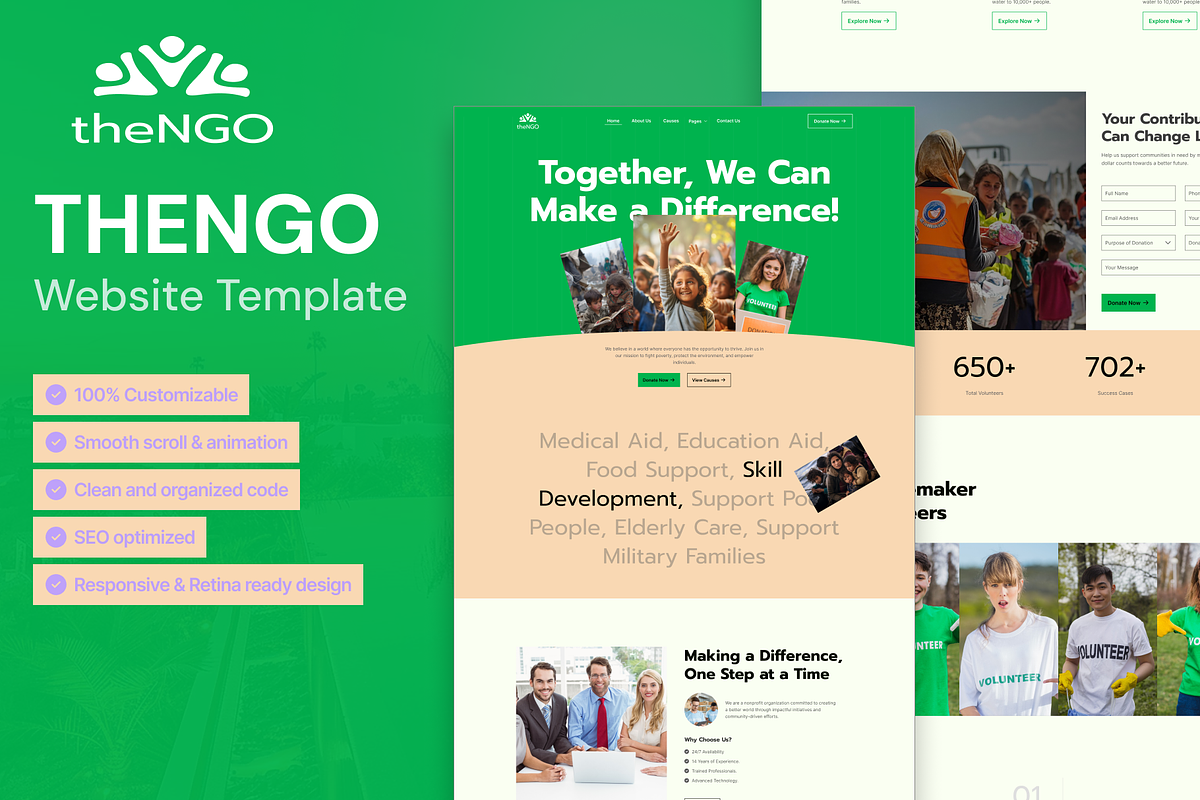 TheNGO - NGO Community HTML Template
