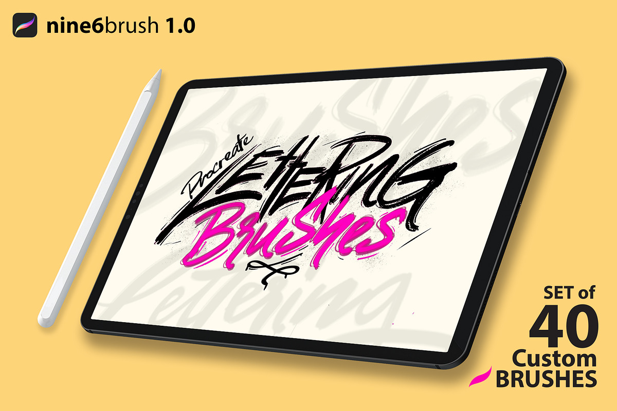 Nine6brush V.1 Procreate, a Brush Add-On by D&K Project