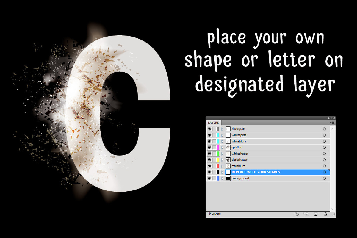 Vector Shatter Effect Set, a Texture Graphic by Transfuchsian