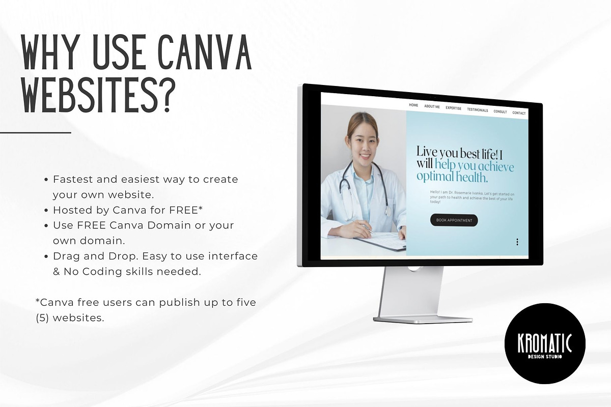 Medical Doctor Canva Website Template