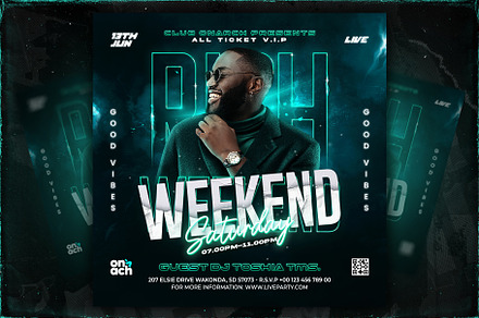 DJ Night Club Party Flyer Template | Flyer Templates ~ Creative Market