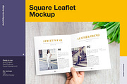 Square Leaflet Mockup, a Print Template by dumitrasconiu.design