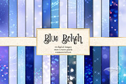 Blue Bokeh Digital Paper, a Texture Graphic by Digital Curio