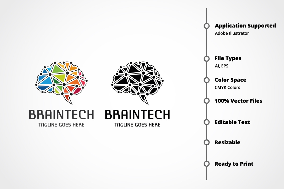 Braintech Logo, a Branding & Logo Template by Design_Planet | Creative ...