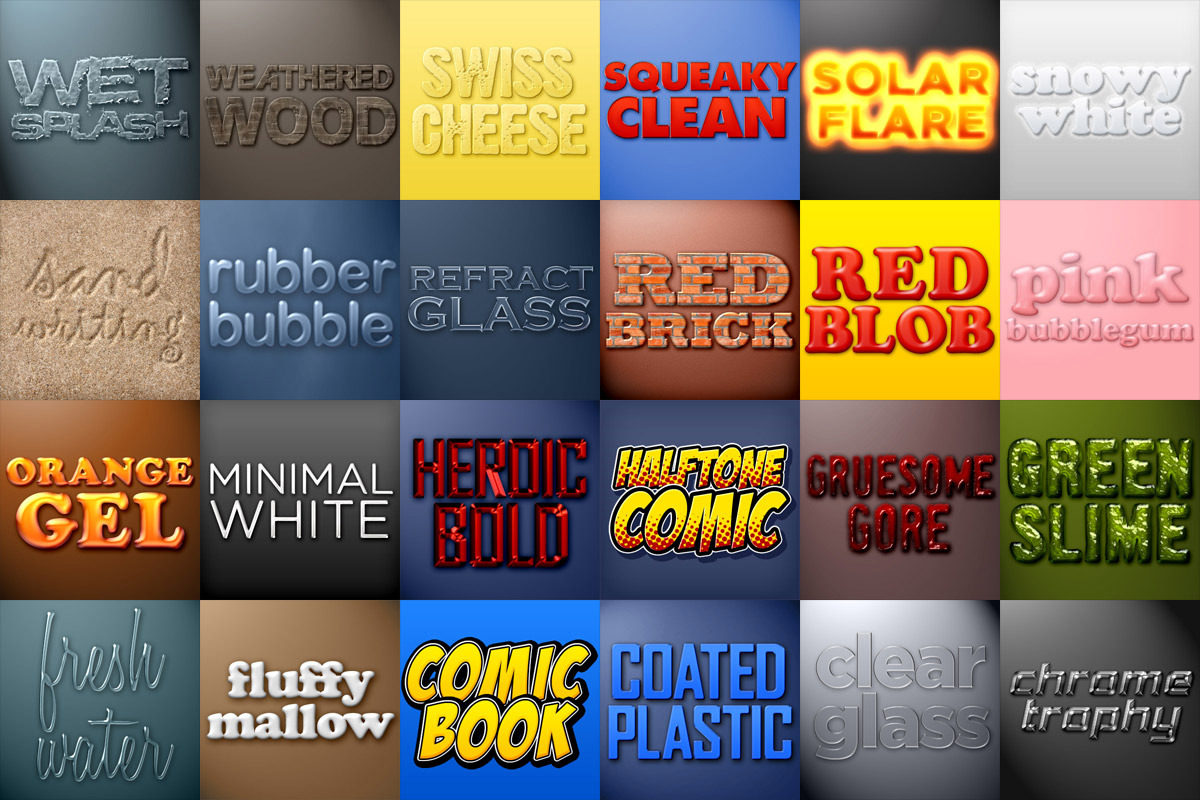 Photoshop Styles Mega Collection 1, a Layer Style Add-On by Design Panoply