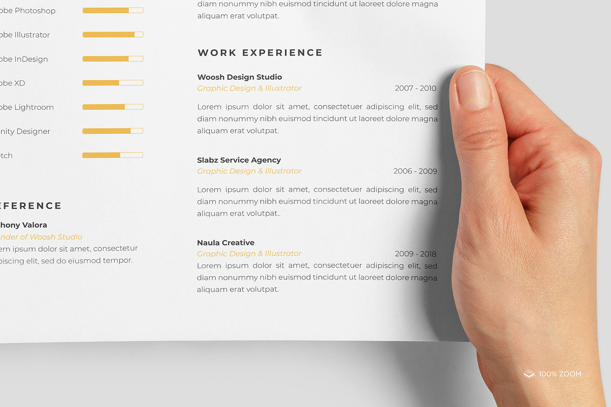 A4 Paper in Hands Mock-up, a Print Template by Branda Keeps