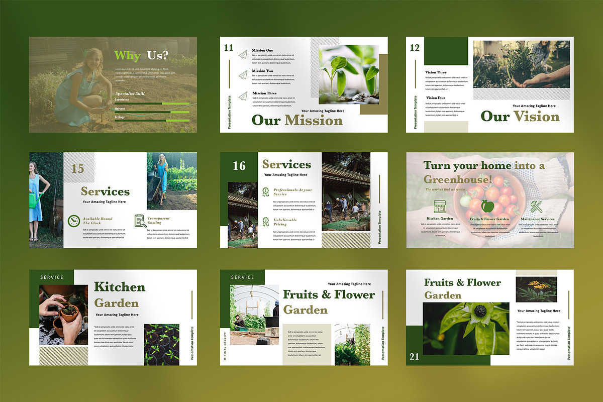 Ellen - Home Gardening Powerpoint, a Presentation Template by TMint ...