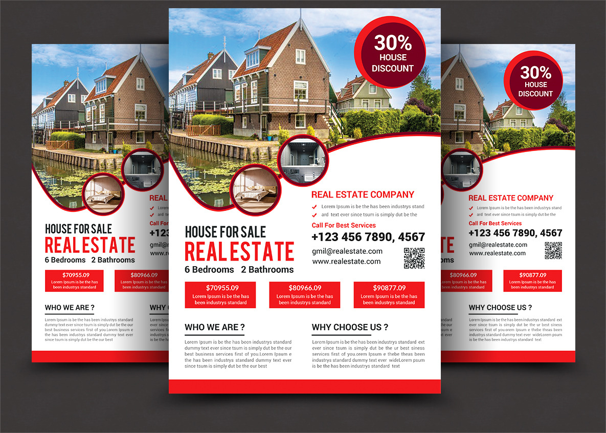 Simple Real Estate Flyer, a Flyer Template by AfzaalGraphics