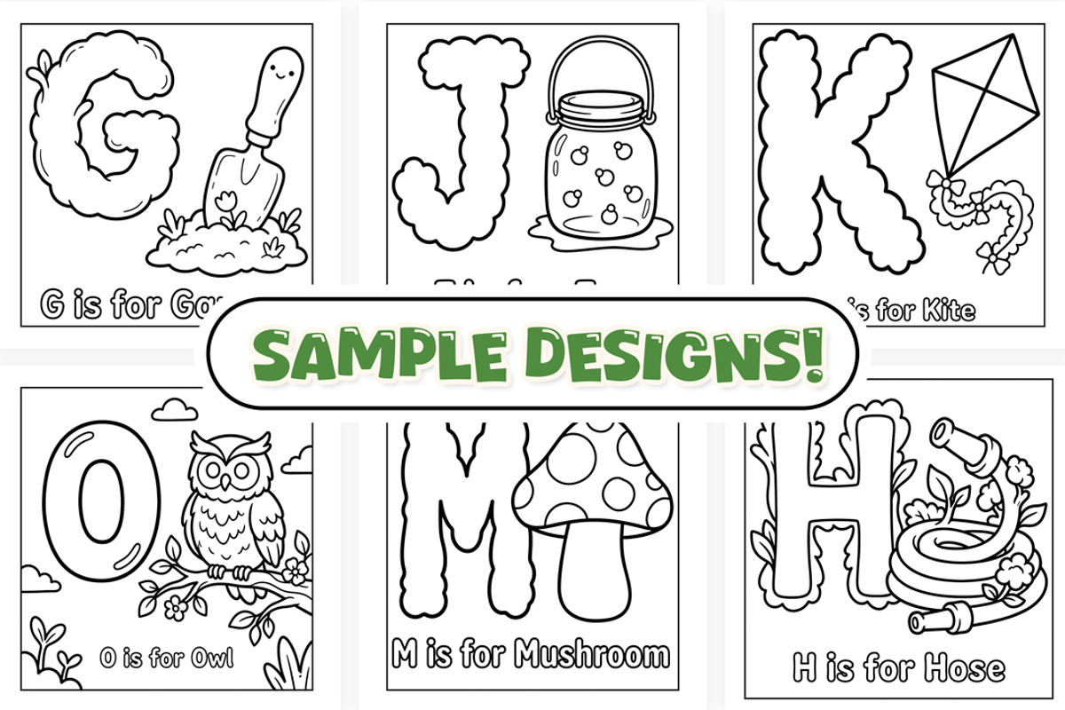 Spring ABC Coloring Book