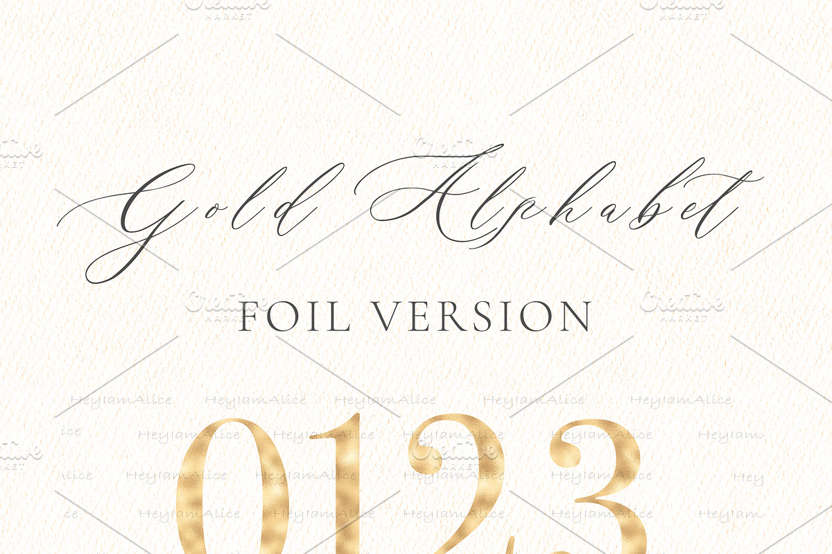 Gold Foil Alphabet Letters