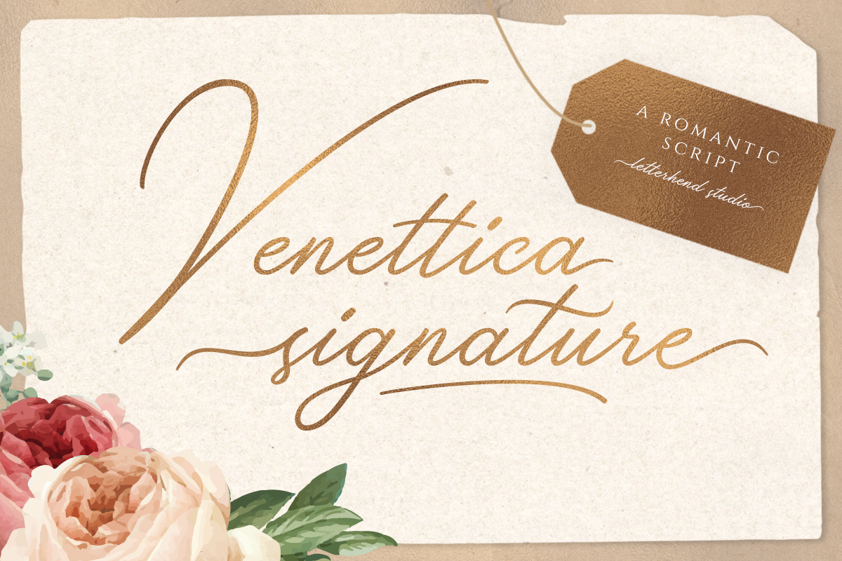 Venettica Signature Romantic Script, a Script Font by Letterhend Studio