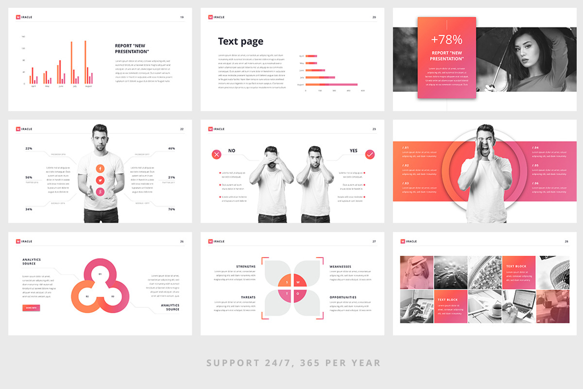Miracle Modern PowerPoint Template, a Presentation Template by HiSlide.io