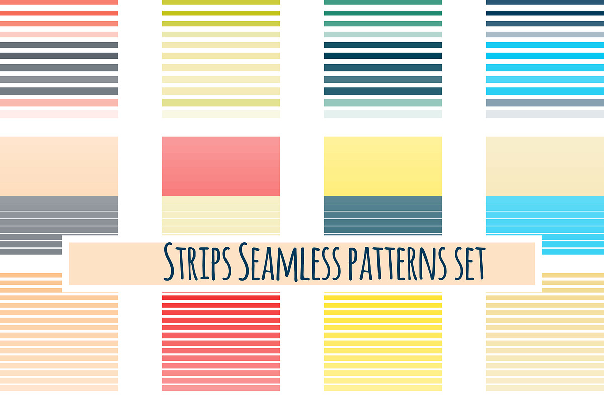 Big Stripes Set, 48 stripes patterns, a Pattern Graphic by Veronika M