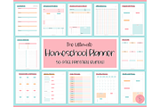 Homeschool Planner Printable - 50 pgs | Colorful