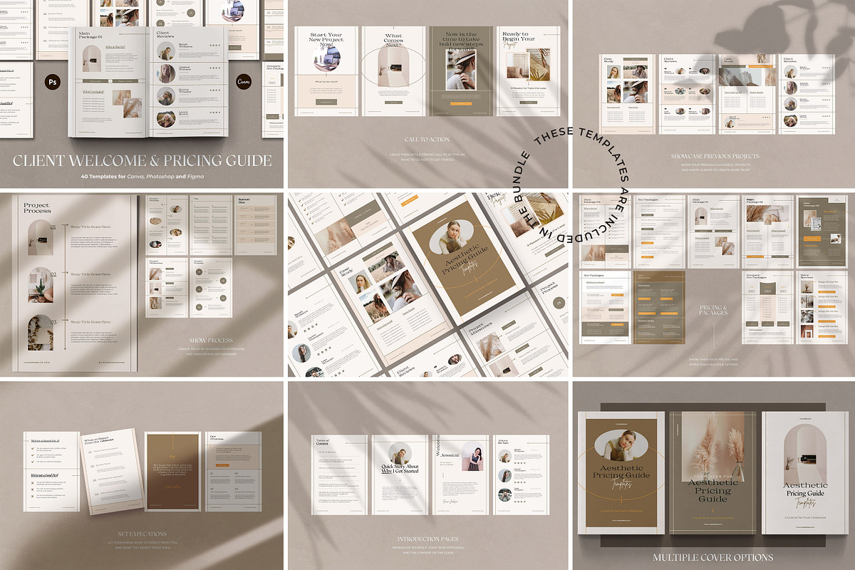 Creative Entrepreneur Bundle CANVA, a Marketing Template by AndrewPixel