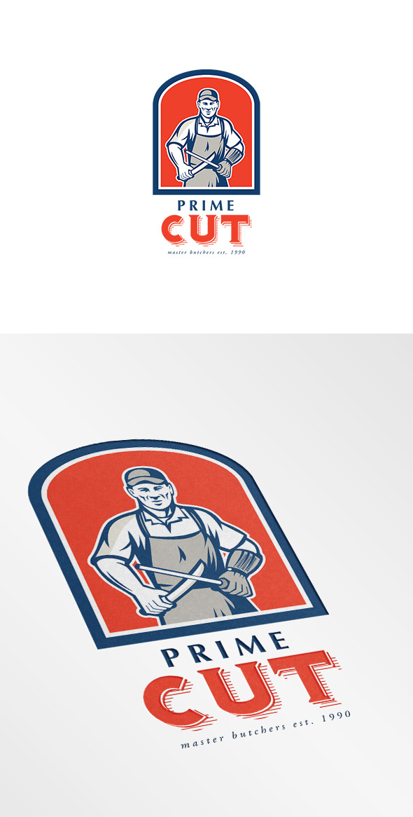 Prime Cut Master Butchers Logo, a Branding & Logo Template by patrimonio