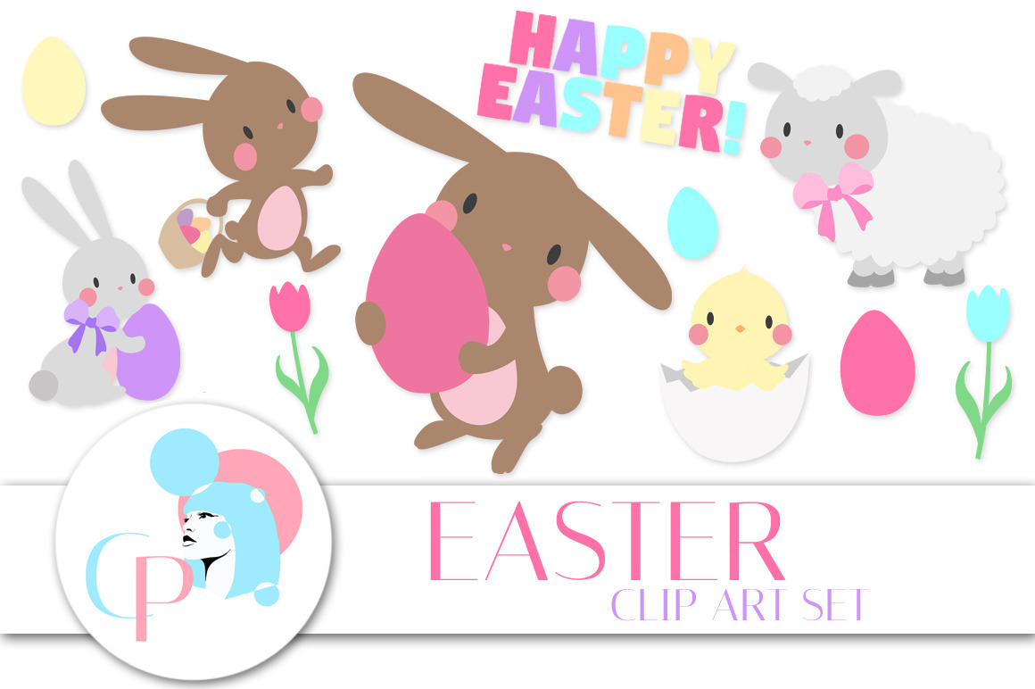 Easter Clip Art Set, an Illustration by Nagore Rodriguez Design