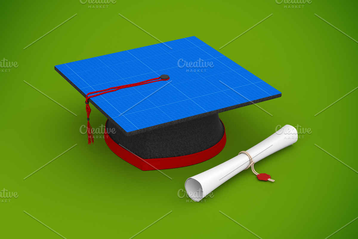 Graduation Cap Mockup, a Product Mockup by Qaleb Studio