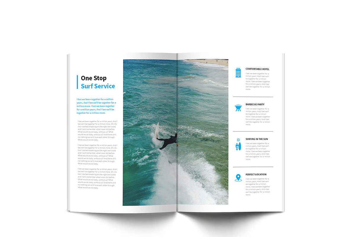 High Wave - Surfing A4 Brochure, a Brochure Template by Incools Stokie
