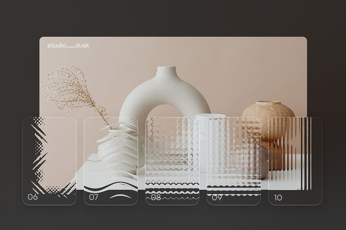 Refracto 33 Patterned Glass Effects, a Texture Graphic by Studio Dusk