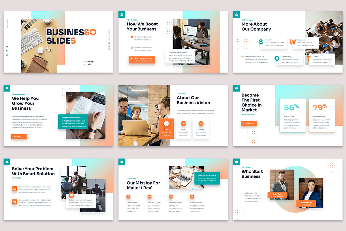 Business Powerpoint Template | Creative Market