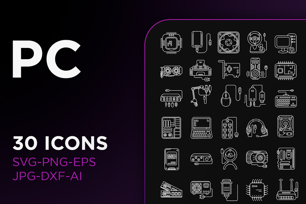 Computer & hardware icon pack