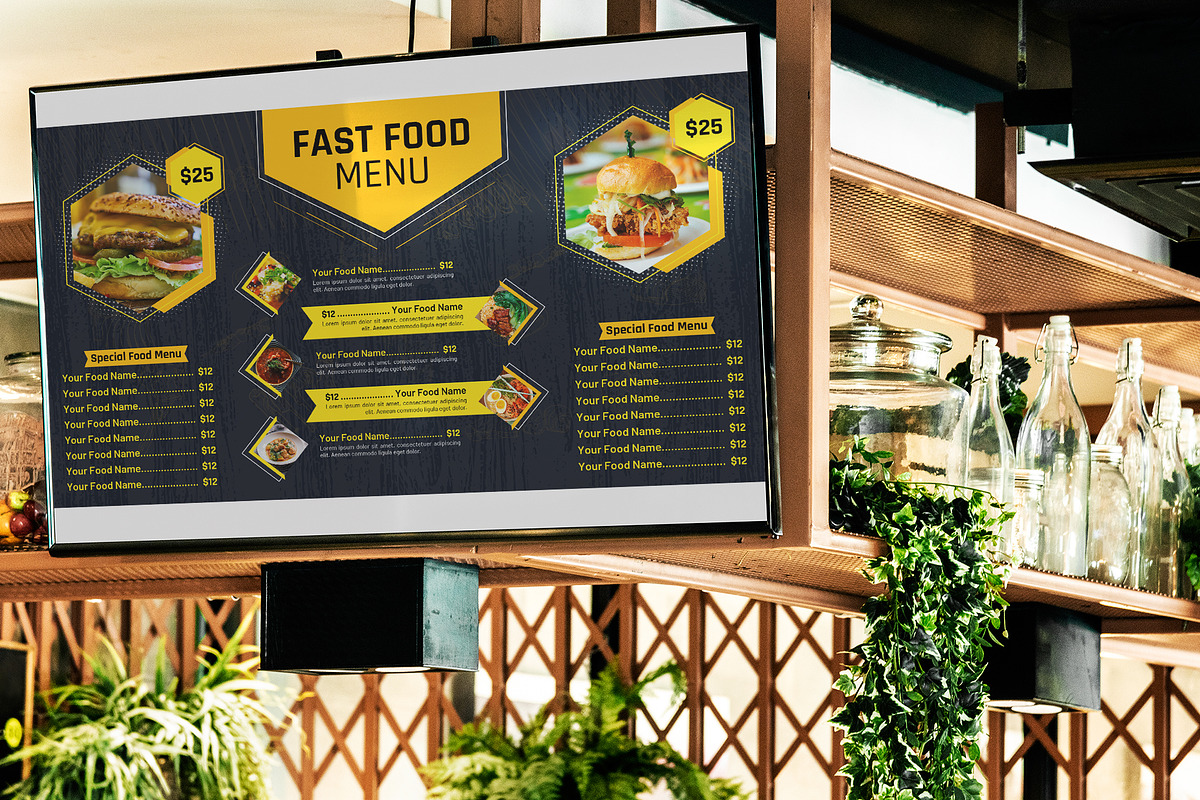 Digital Food Menu Design Template, a Stationery Template by MRI STUDIO