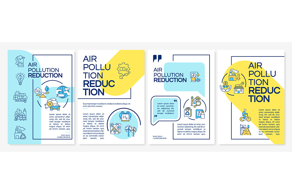 Air pollution reduction brochure, a Brochure Template by IMG visuals icons