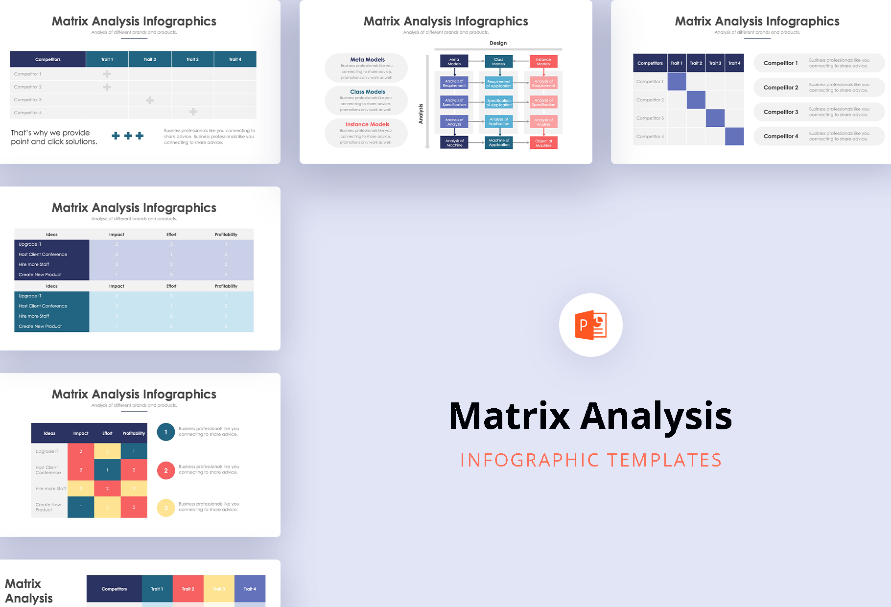 Matrix Analysis Infographics, a Presentation Template by slidequest