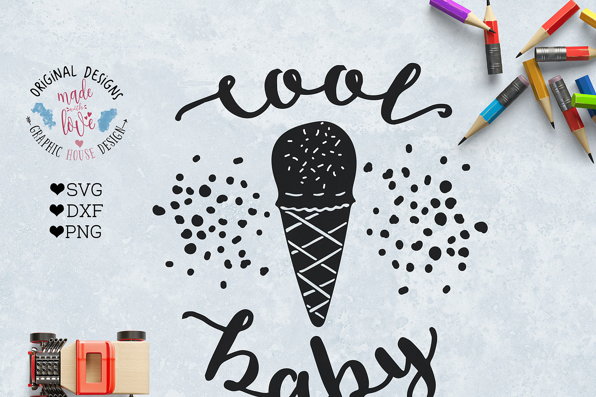 Cool Baby SVG Cutting File, an Object Graphic by Graphic House Design P.C
