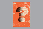 Question mark retro style posters., a Decorative Illustration by ...