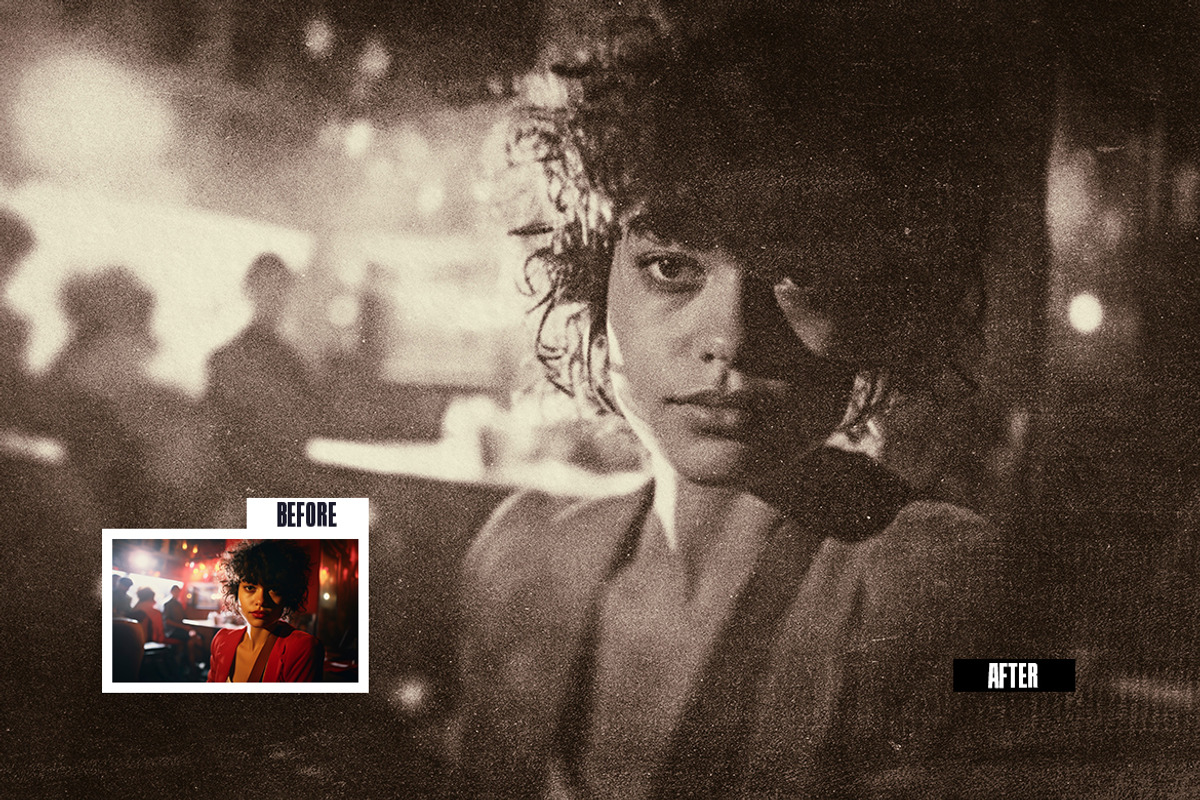 Cinematic Noir Photo Effect, a Layer Style Add-On by iDoodle Studio