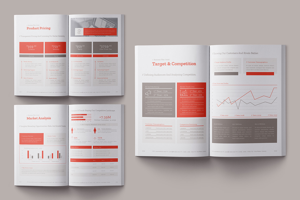 Business Plan Template, a Brochure Template by Designsoul14