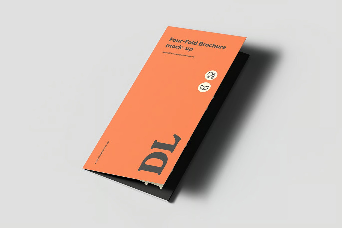 Four Fold DL Brochure Mockup