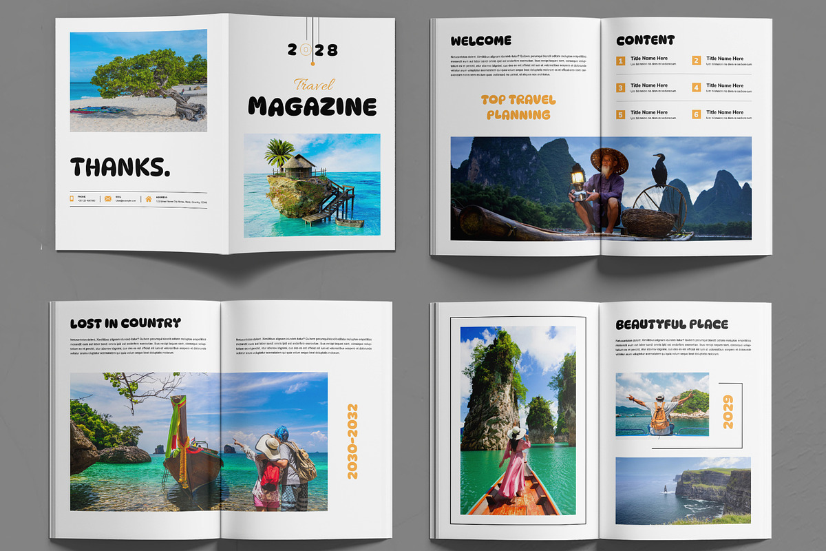 Travel Magazine Design Template