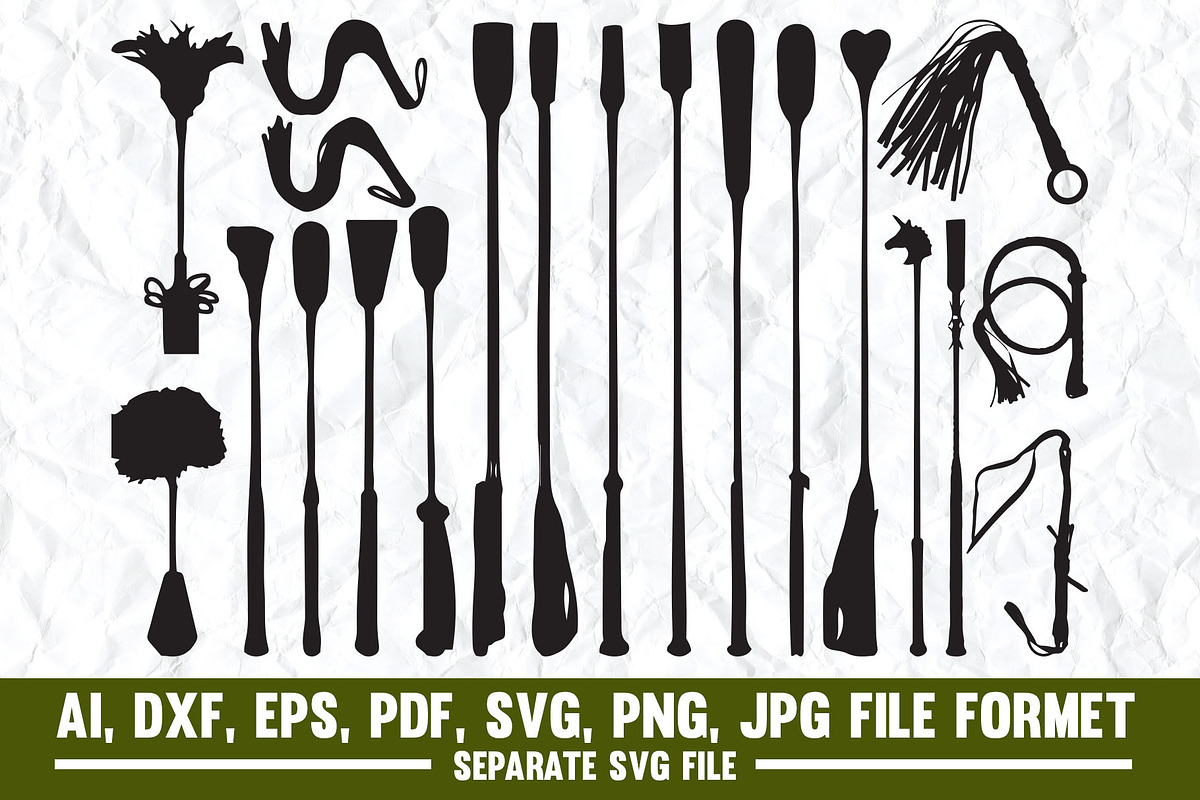 Riding Crops,riding crop,crop,horse, an Illustration by ...