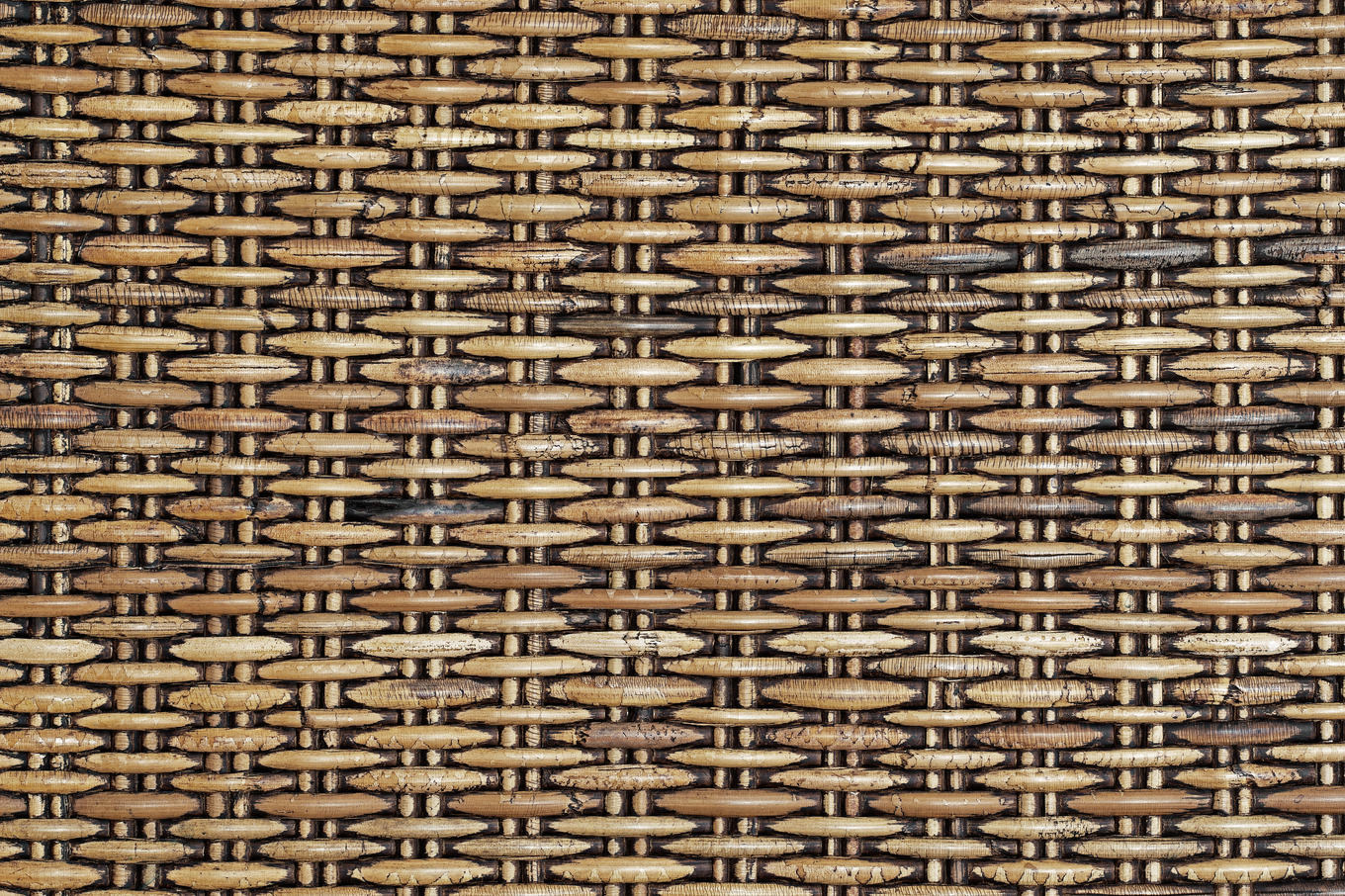 Natural woven rattan background featuring rattan, wicker, and wood, an ...