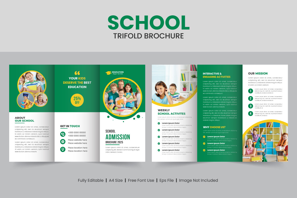 Education School Trifold Brochure