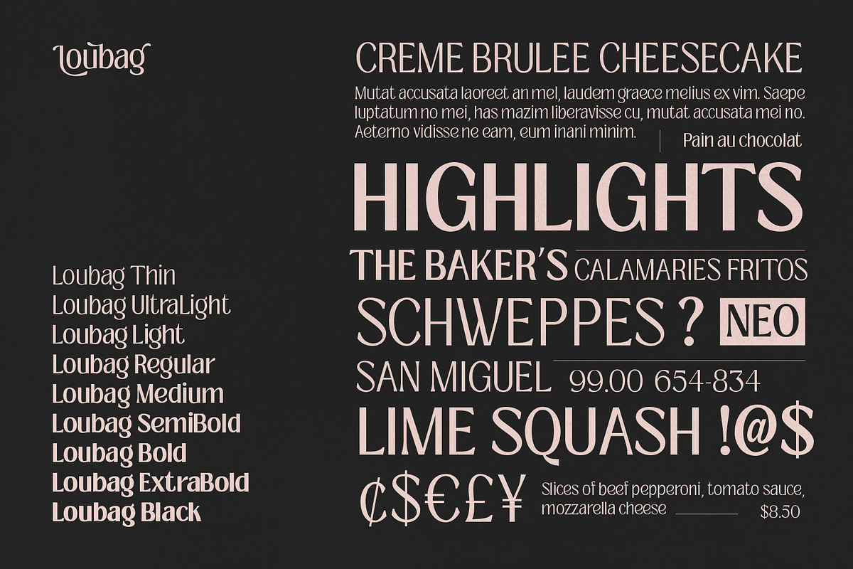 Loubag - Modern Retro family, a Sans Serif Font by creativemedialab