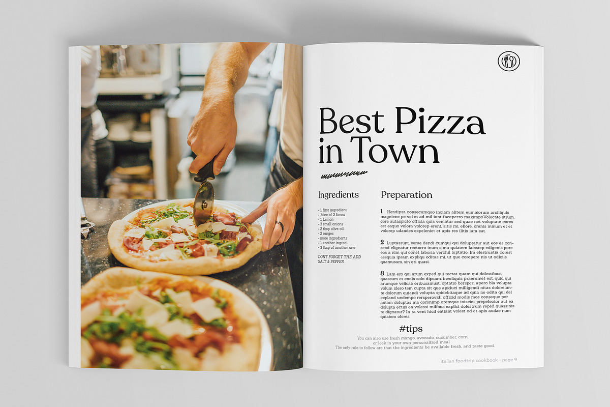 Italian CookBook Magazine Template, a Magazine Template by DeLaGranSiete