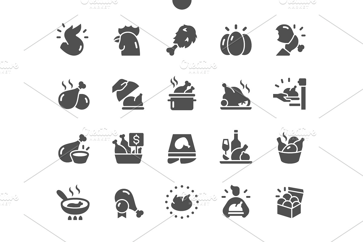 Chicken Icons, a Solid Icon by Palau