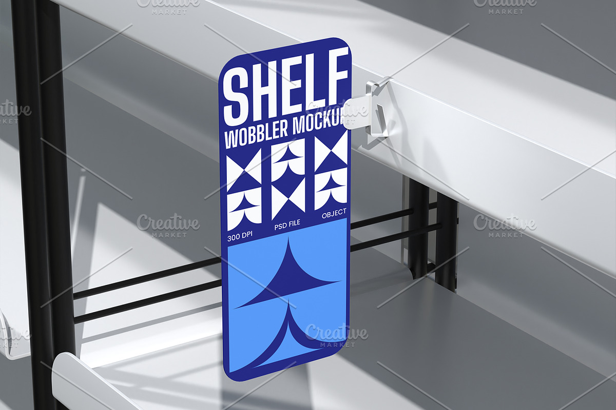 Shelf Wobbler Mockup, an Advertising Mockup by Unerispace