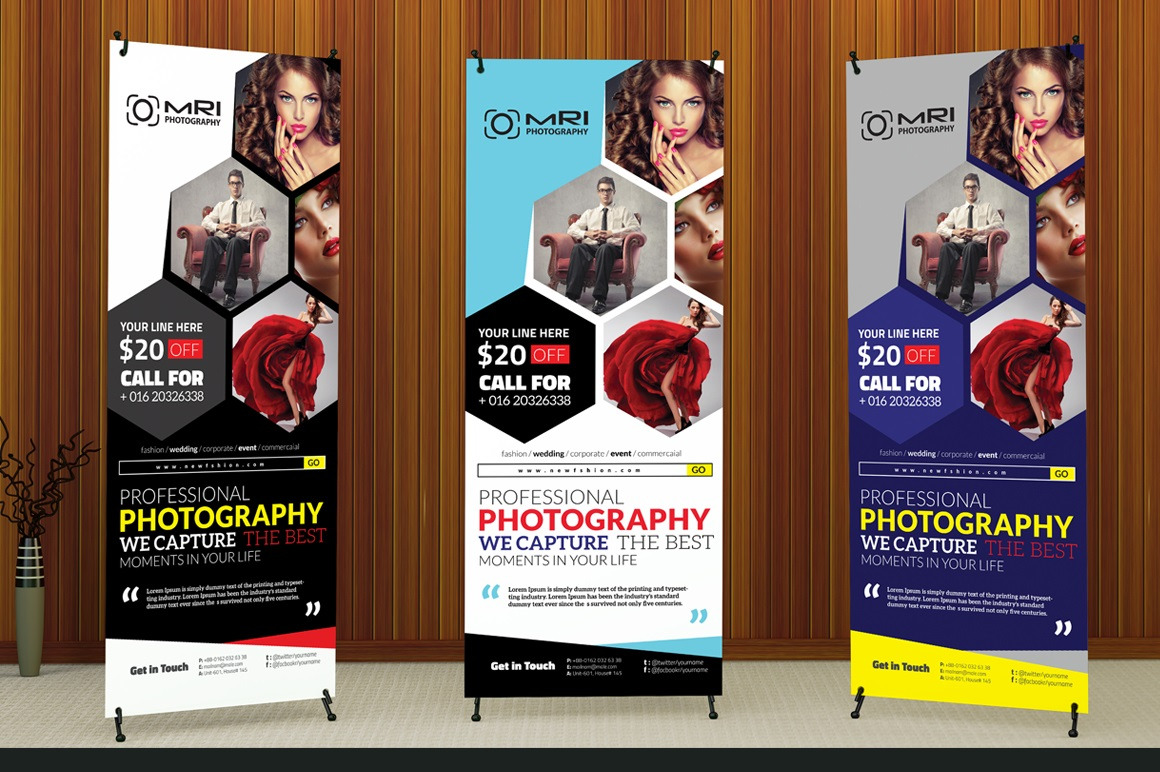 Photography Roll Up Banner, a Flyer Template by MRI STUDIO